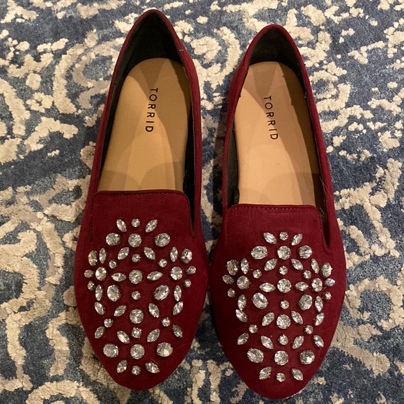 torrid | Shoes | Torrid Red Studded Loafers | Poshmark
